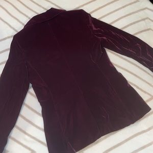 Mango | Jackets & Coats | Restocked Mng Mango Red Velvet Blazer Black ...